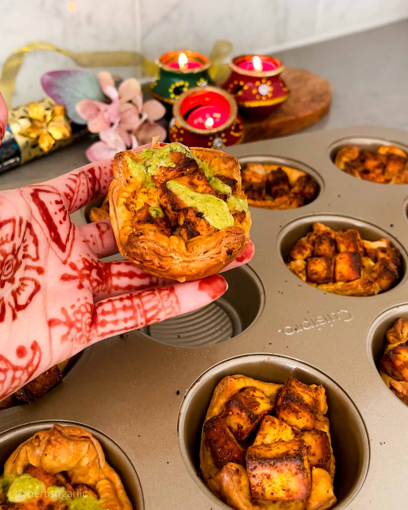 How to Make Puff Pastry Paneer Tikka Cups